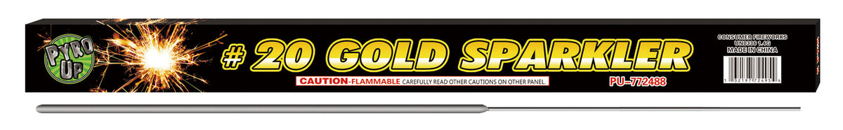 20" Gold Sparklers (Metal) – PJF Wholesale